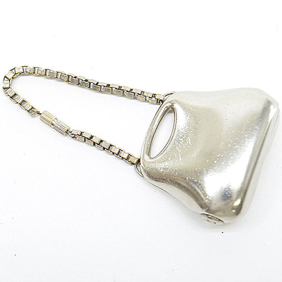 CHANEL | Jewelry | Chanel Chanel Charm Hip Bag Motif Silver Key Ring ...